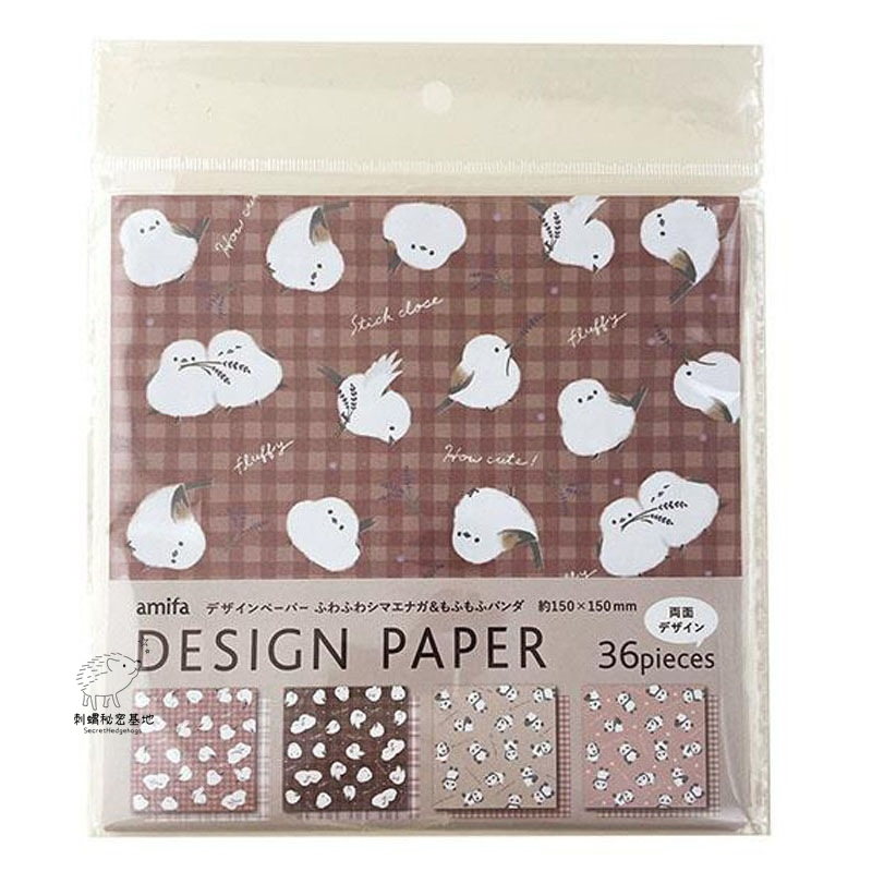 ★刺蝟秘密基地★ 日本 amifa 山雀 小鳥 貓熊 熊貓 格紋 DESIGN PAPER 雙面色紙 設計紙 | 蝦皮購物