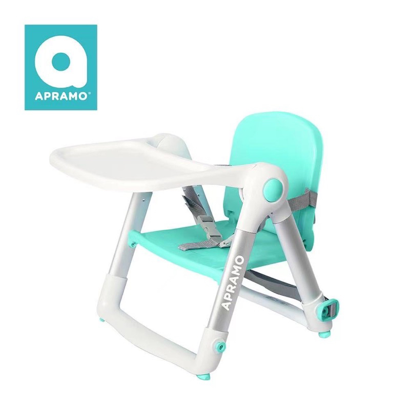 全新轉賣 僅試坐過 英國 Apramo Flippa 可攜式兩用兒童餐椅/兒童座椅 附簡易收納袋+原廠坐墊 湖水青 | 蝦皮購物