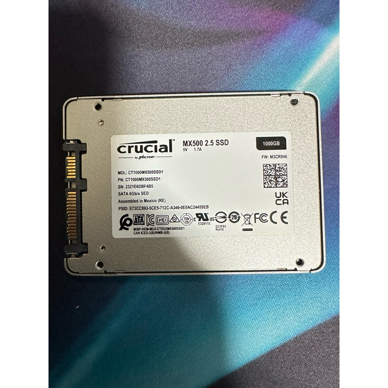 （二手）美光 MX500 1TB 2.5吋 SSD 固態硬碟 Crucial SATA3 1T | 蝦皮購物