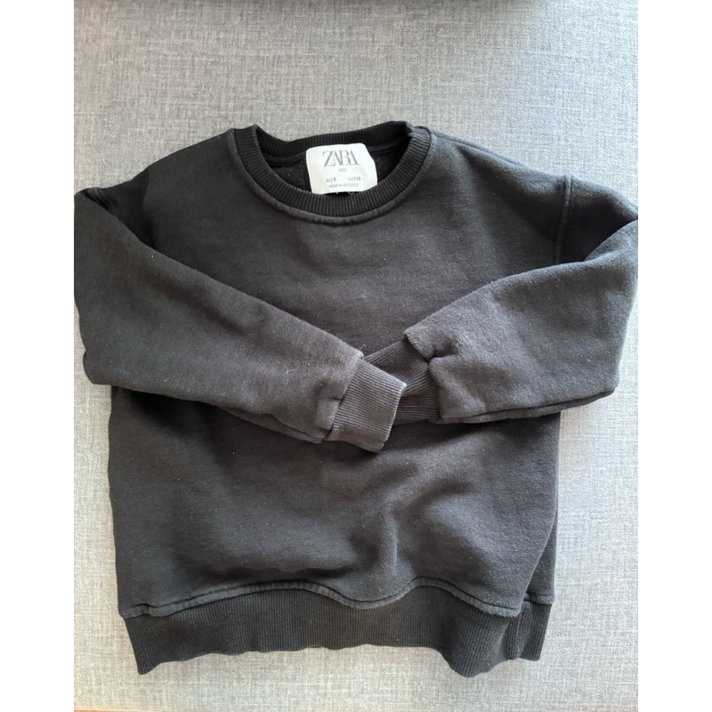 二手 ZARA kids 兒童 大學T 衛衣 黑色 116 | 蝦皮購物