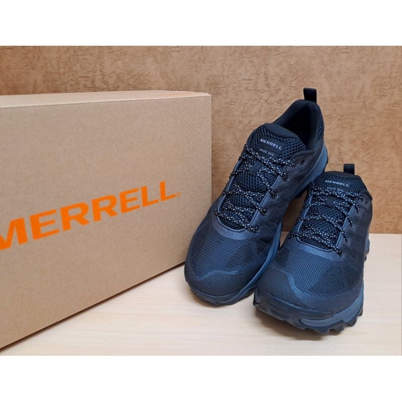 Pair MERRELL SPEED ECO WP 男登山健行鞋 J036997 防水透氣 耐磨大底 輕量舒適 全黑 | 蝦皮購物