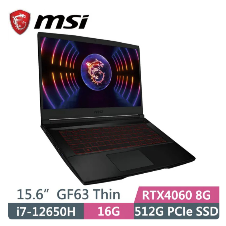 MSI 微星 GF63 Thin 12VF-407TW 15.6吋電競筆電 聊聊更優惠 | 蝦皮購物