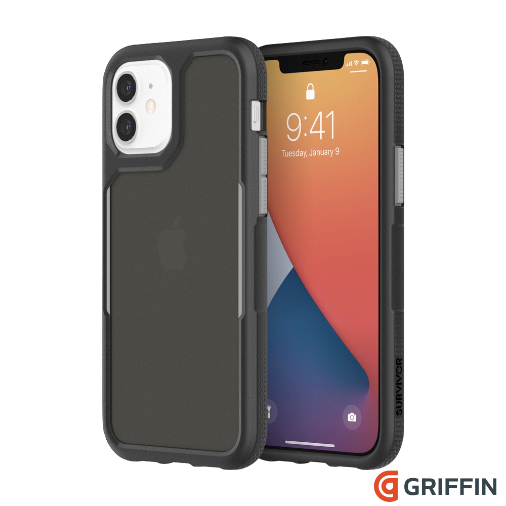 Griffin iPhone 12/12 Pro 6.1吋 Survivor Endurance 軍規抗菌霧透防摔殼-黑 | 蝦皮購物