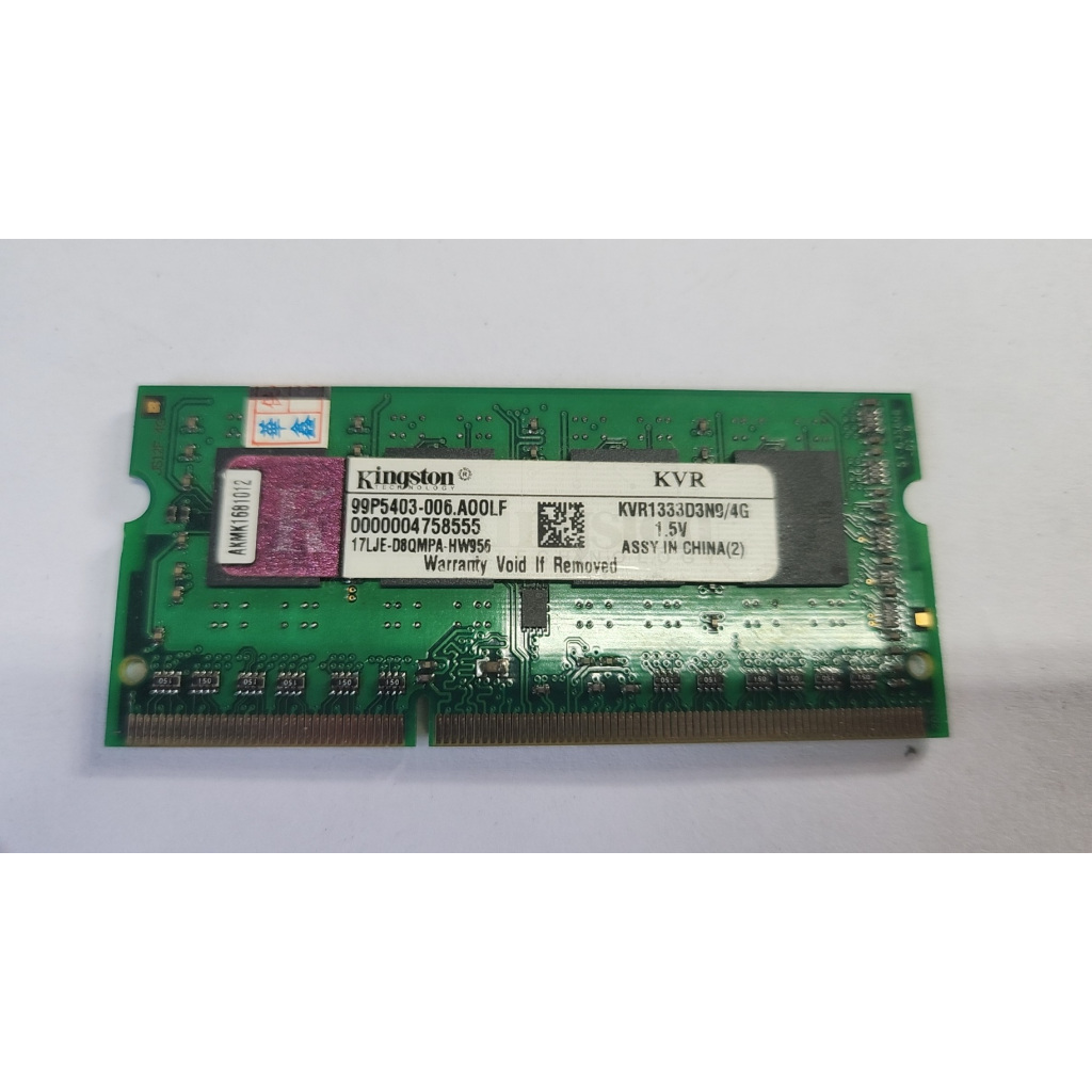 含稅 筆電用 金士頓 DDR3 1333 4GB 終身保固 KVR1333D3N9/4G 02R805 | 蝦皮購物