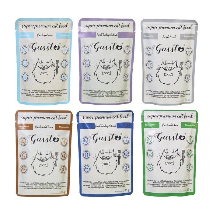 【單包】 GUSSTO 惡魔喵 無穀主食貓餐包85g無穀餐包 主食餐包 貓餐包♡犬貓大集合♥ | 蝦皮購物