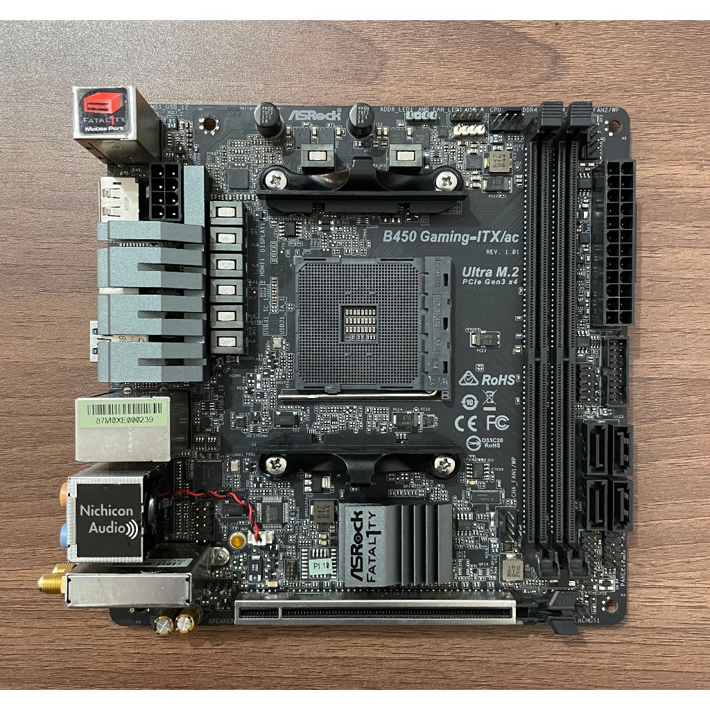 華擎 Fatal1ty B450 Gaming-ITX/ac ITX小板 AM4腳位 | 蝦皮購物