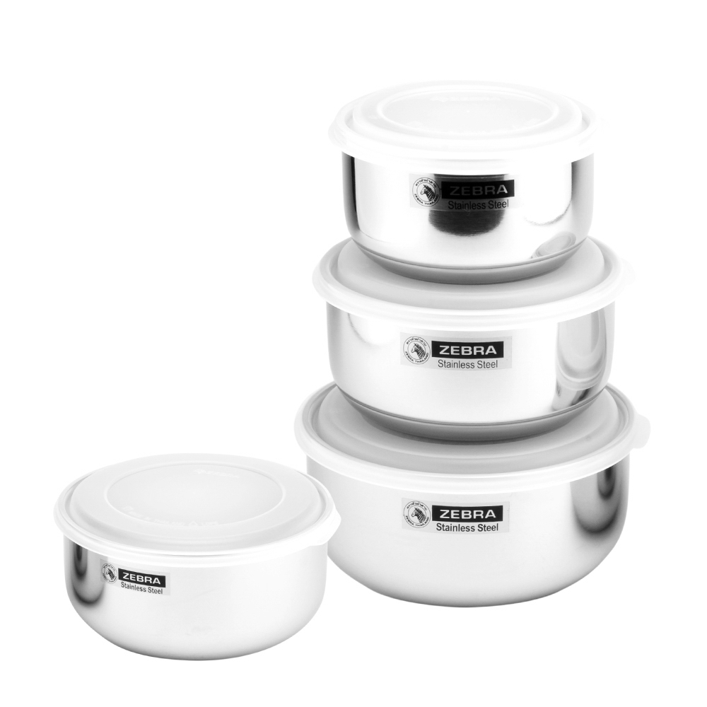 【ZEBRA斑馬牌】高型調理碗組 4入 12+14+16+18cm【304不銹鋼 保鮮碗】 | 蝦皮購物