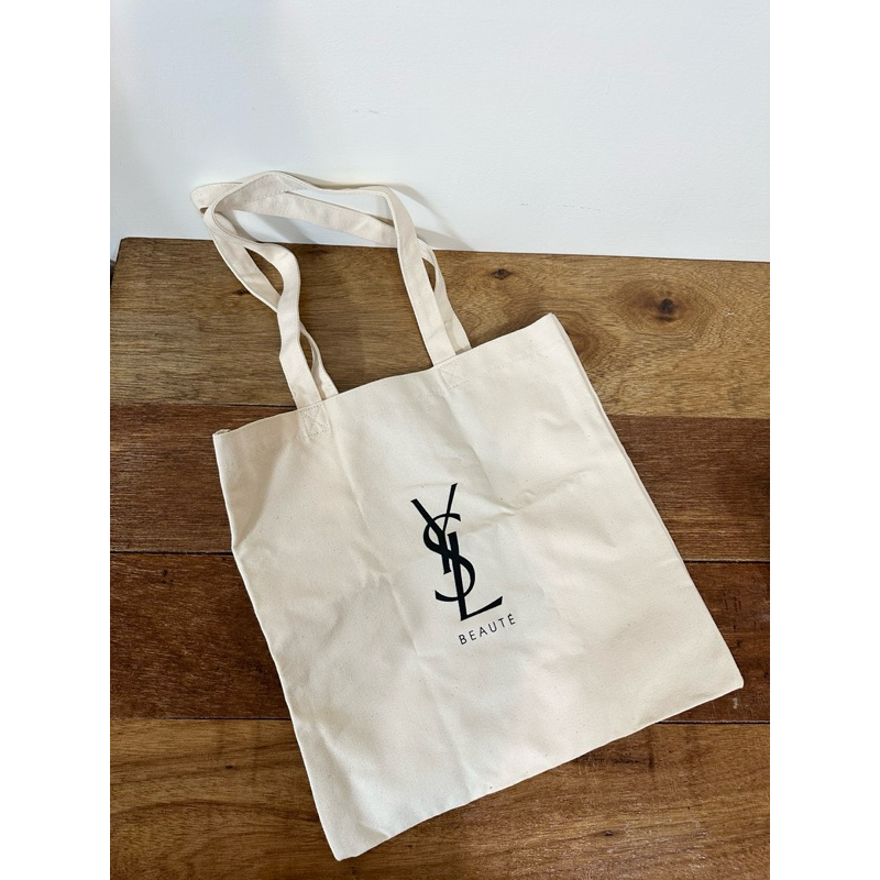 全新未使用！YSL專櫃VIP厚實帆布袋 | 蝦皮購物