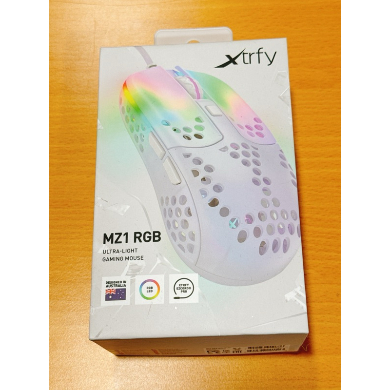 ⚜️二手極新品 XTRFY MZ1 RGB 白軌 火箭跳忍者設計的輕量電競滑鼠 -白色/透明 | 蝦皮購物
