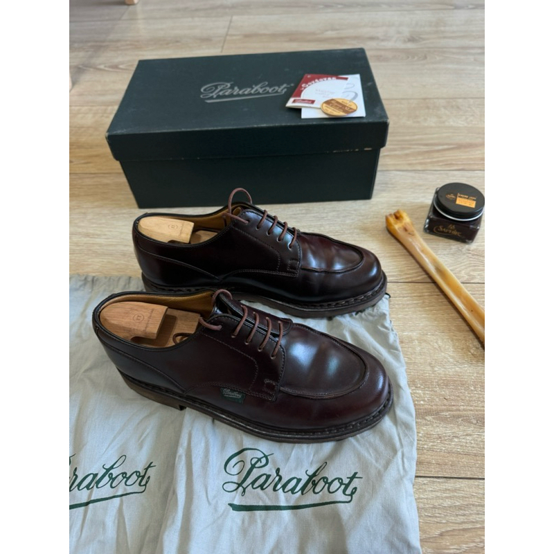 Paraboot chambord cordovan Horween 馬臀皮 Burgundy UK5.5原價26000 | 蝦皮購物