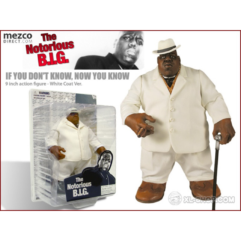 老物 Mezco 聲名狼藉先生 The Notorious B.I.G. BIGGIE Action Figure 公仔 | 蝦皮購物