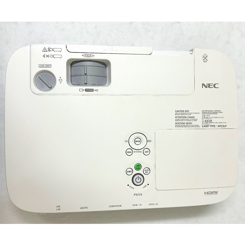 NEC P451X投影機4500流明/兩個HDMI,垂直鏡頭調整及1.7倍縮放功能,16 W內建喇叭 | 蝦皮購物