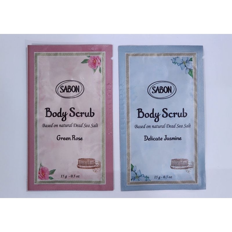 SABON 身體磨砂膏 以色列綠玫瑰/茉莉花語 15g | 蝦皮購物