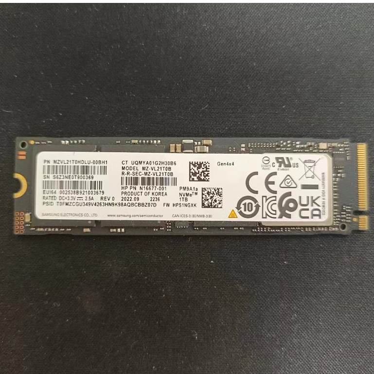 【SAMSUNG 三星】SSD PM9A1a 1TB GEN4(拆封新品&良品) | 蝦皮購物