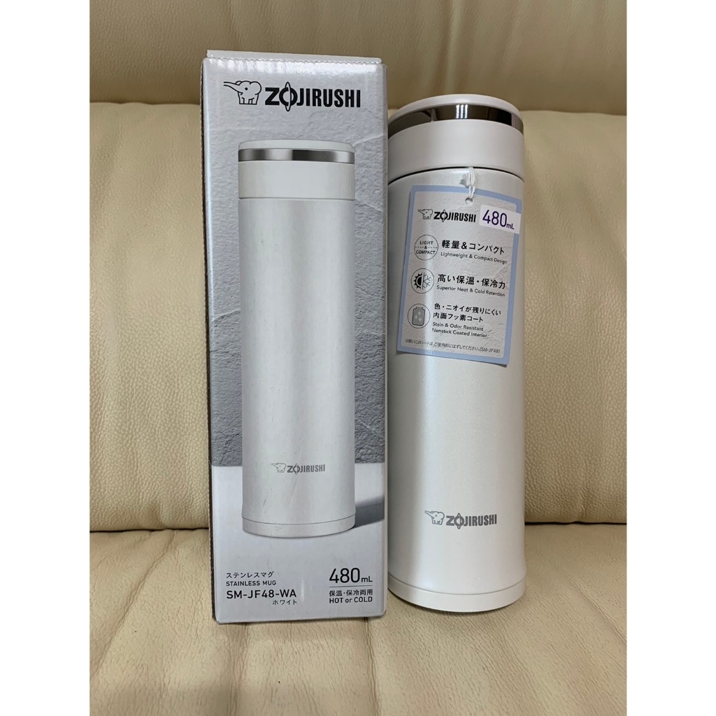 全新品 公司貨【ZOJIRUSHI 象印】可分解杯蓋不銹鋼真空保溫杯(SM-JF48)｜480ml 旋蓋式 | 蝦皮購物