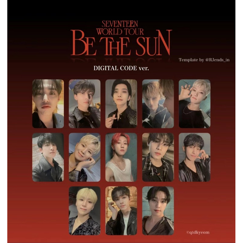 SEVENTEEN WORLD TOUR BE THE SUN DVD 小卡 | 蝦皮購物