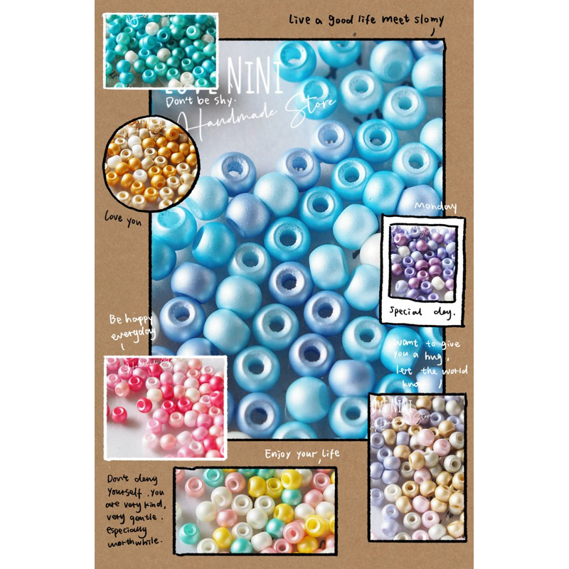 J.L.N.4mm高光珠光磨幻混色珠10g | 蝦皮購物