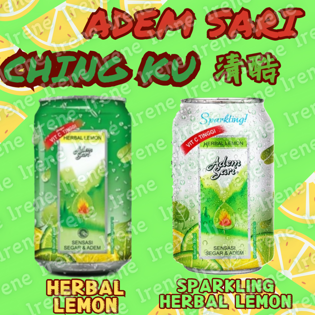 🇮🇩印尼 adem sari ching ku 清酷 (sparkling) herbal lemon(氣泡)清涼檸檬飲 | 蝦皮購物