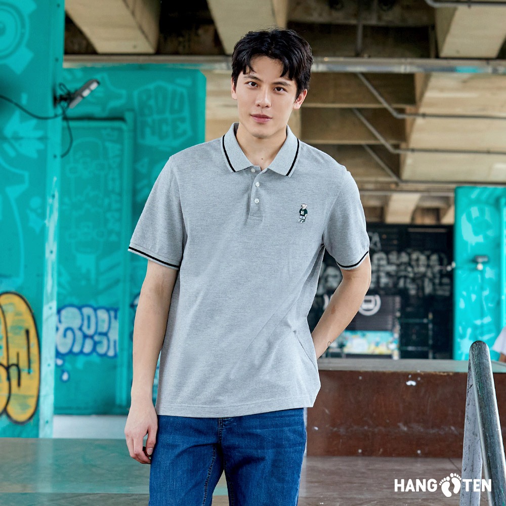 【Hang Ten】男裝-正韓韓國連線-經典加州熊休閑短袖POLO衫(多色選) | 蝦皮購物
