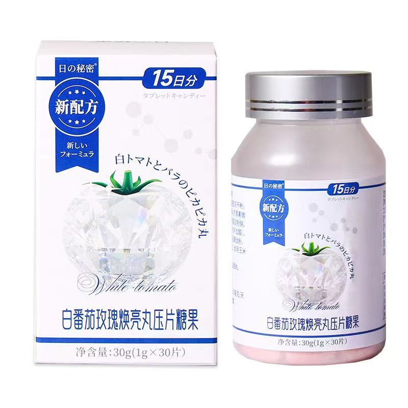 日秘密白番茄玫瑰@煥亮@丸可搭美@白@片口@服@煙@酰@胺膠@原@蛋@白@片 | 蝦皮購物