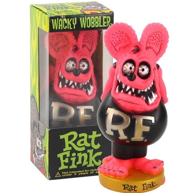 粉色款 RAT FINK RF 芬克老鼠 搖頭公仔 | 蝦皮購物
