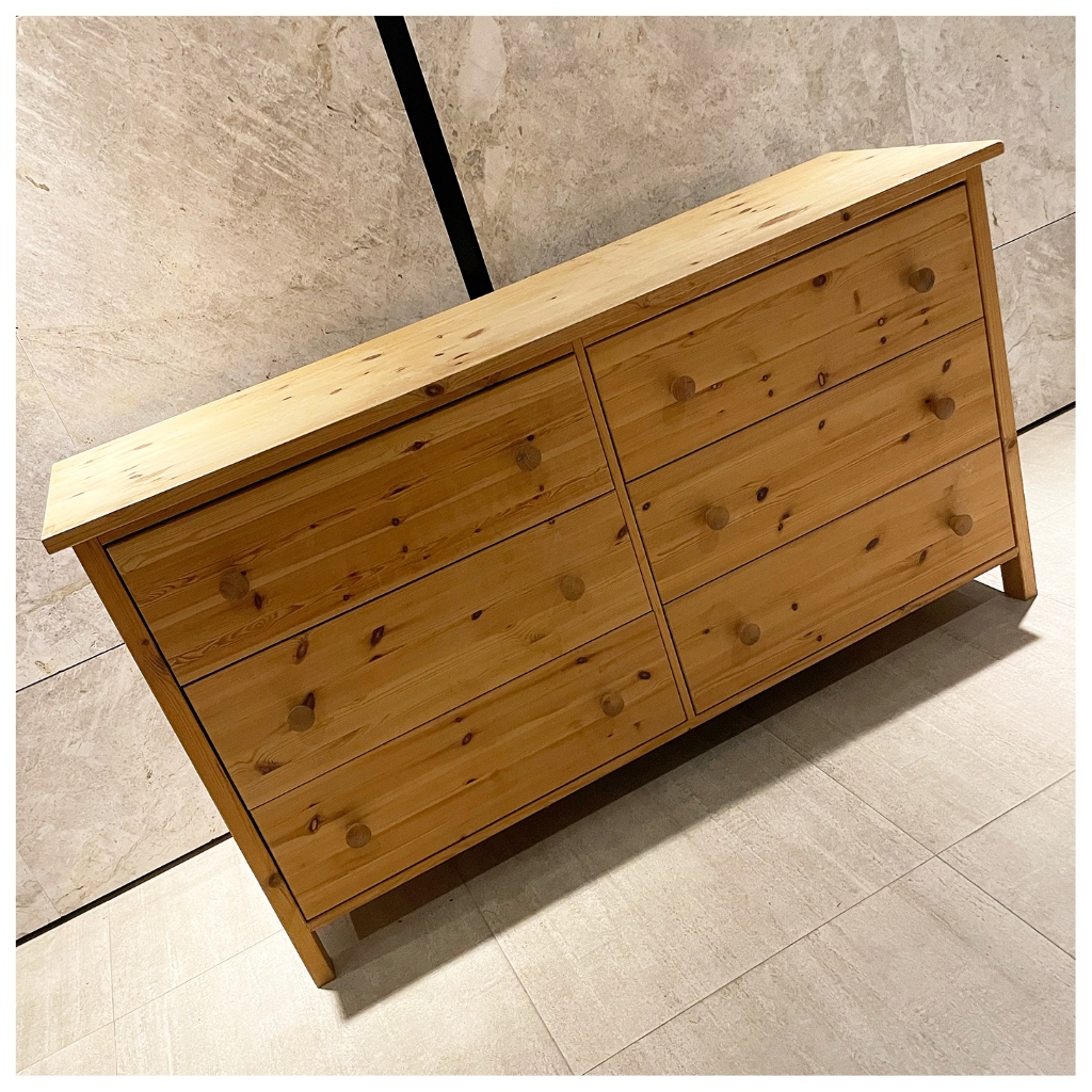 絕版品/IKEA宜家HURDAL原木抽屜櫃/原木色/五斗櫃衣櫃六抽櫃邊櫃/123x84x45/二手八成新/特$8800 | 蝦皮購物