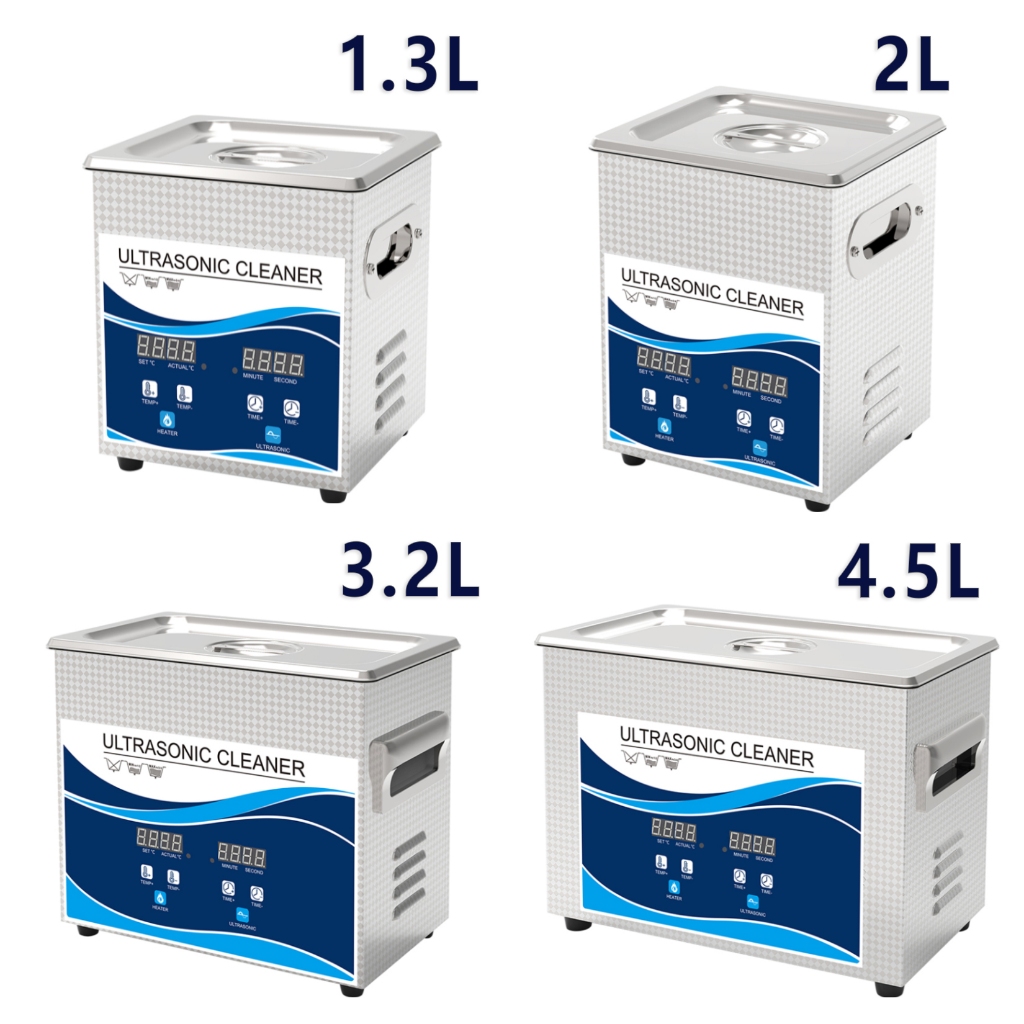【現貨】1.3L、2L、3.2L、4.5L超聲波清洗機304不鏽鋼 液晶面板 旋鈕控制 加熱清洗 工業級陣頭 振盪器 | 蝦皮購物