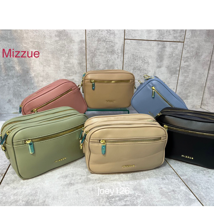 Mizzue 皮革雙層拉鍊包包 女生 側背包 斜背包 肩背包 女生皮包 禮物 大容量 包包 joey126 | 蝦皮購物
