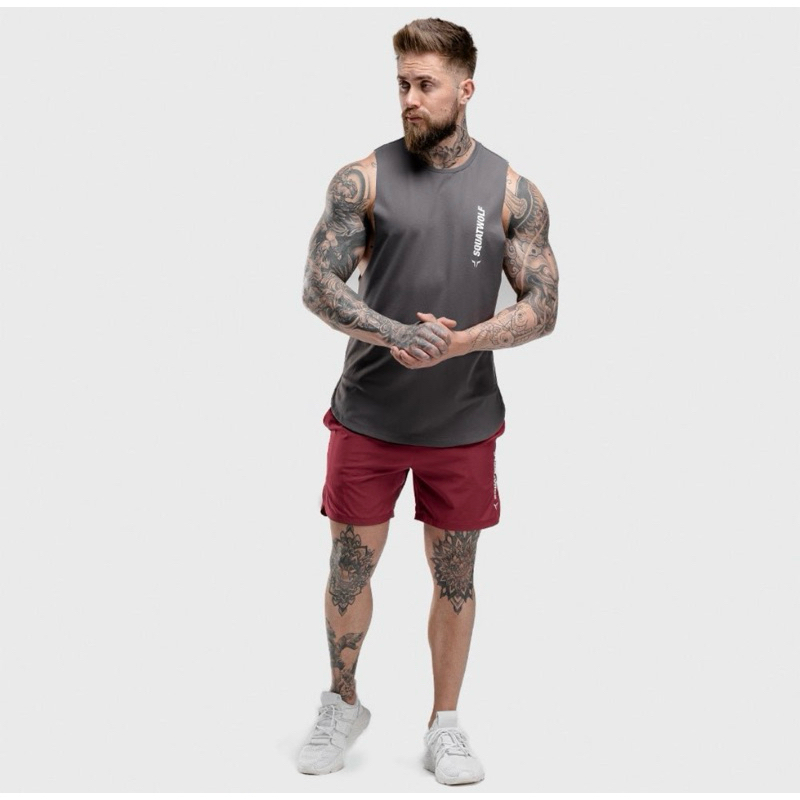 【SQUATWOLF】 WARRIOR CUT-OFF STRINGER - GREY | 蝦皮購物