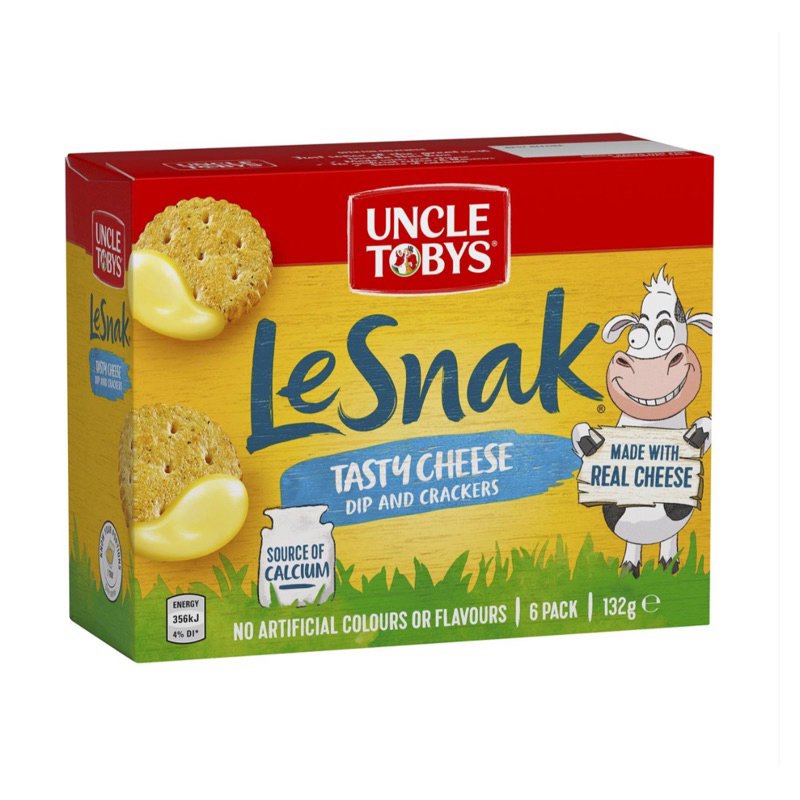 （現貨）即期品Uncle Tobys Lesnak 起士沾醬餅乾1盒6入 | 蝦皮購物