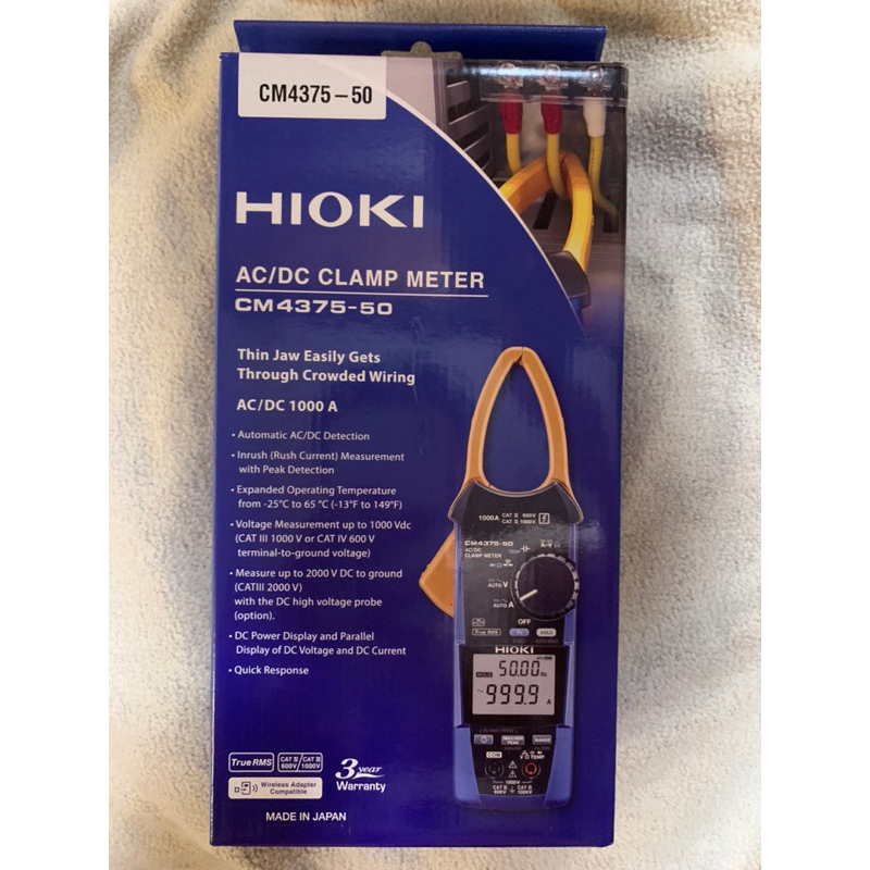 [全新]Hioki CM4375-50 / 交直流電流勾表 / inrush / 突波電流 / 2000V / 太陽能 | 蝦皮購物
