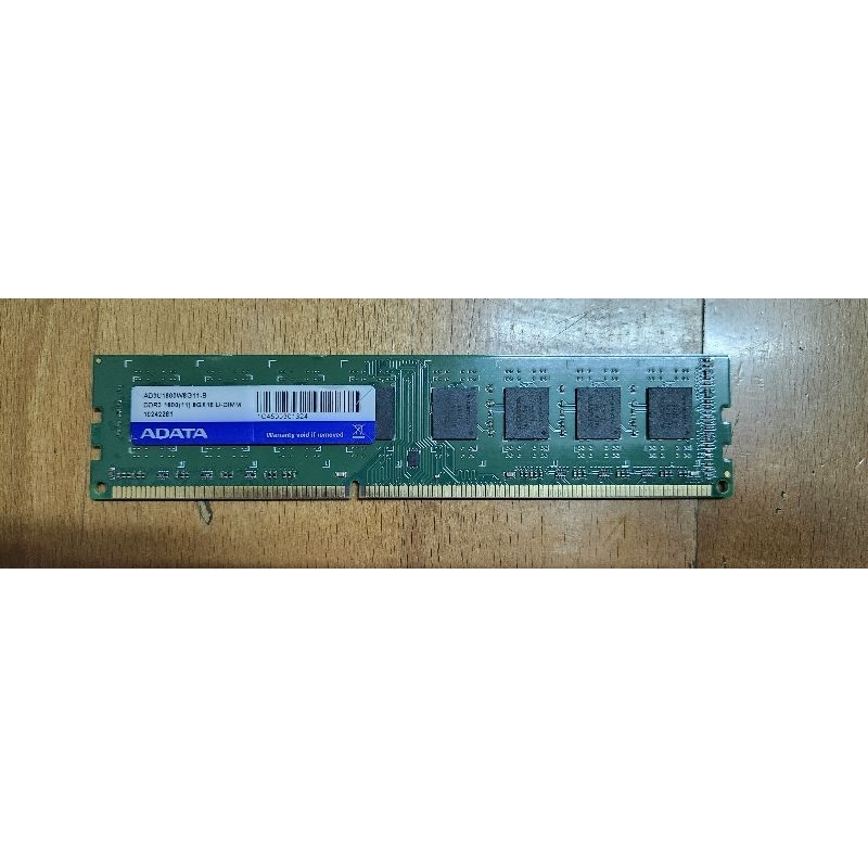 桌上型電腦記憶體 Adata 威剛 Ddr3 1600 8gb 雙面 Ad3u1600w8g11 B 10242281 蝦皮購物