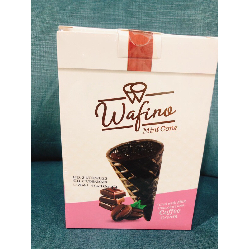 土耳其 Wafino沃福 咖啡味甜筒餅乾(18支入／盒裝) 迷你甜筒 | 蝦皮購物