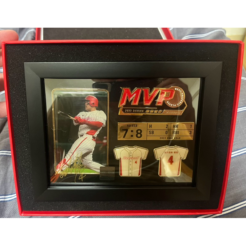 CPBL 味全龍吉力吉撈親筆簽名（金簽）2022龍將勝場MVP紀念徽章 20220516 歡迎議價謝謝！ | 蝦皮購物