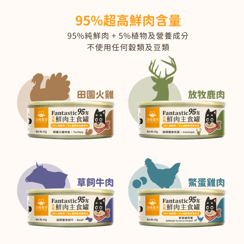 《抓抓》【汪喵星球】犬用FANTASTIC 95% 鮮肉無膠主食罐 80G&165G 狗主食 狗罐頭 | 蝦皮購物