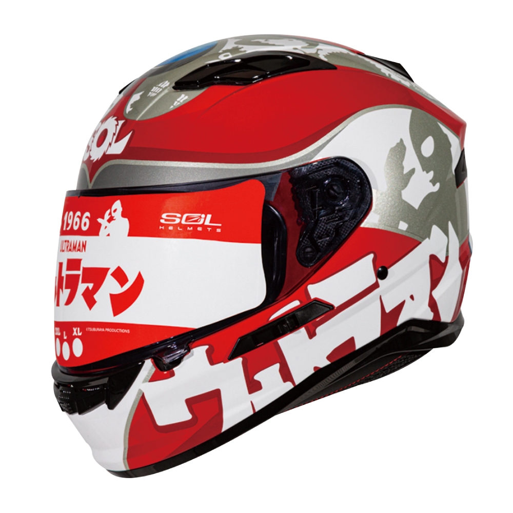 免運【SOL】SF-6 限量聯名 超人力霸王 全罩式安全帽｜SF6｜全罩式｜雙層鏡｜內墨鏡｜安全帽｜野獸國｜SJ騎士館 | 蝦皮購物