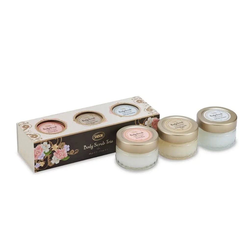 【現貨】Sabon 經典迷你身體磨砂膏禮盒 60gx3 經典PLV 以色列綠玫瑰 茉莉花語 | 蝦皮購物