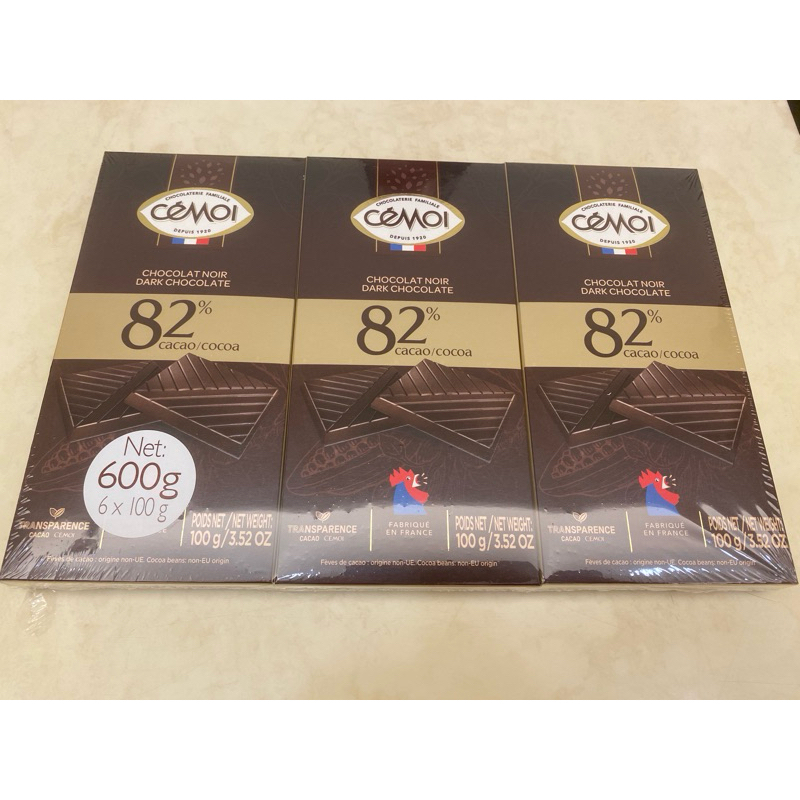 COSTCO CÉMOI 82%黑巧克力 100公克 X 6入 #133667 | 蝦皮購物