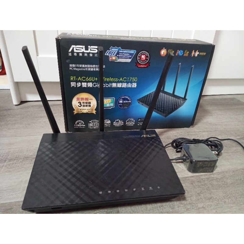 【鹹蛋Q仔】ASUS華碩AC66U+ 繁中系統已刷梅林2018二手rt-ac66u b1可組aimesh | 蝦皮購物