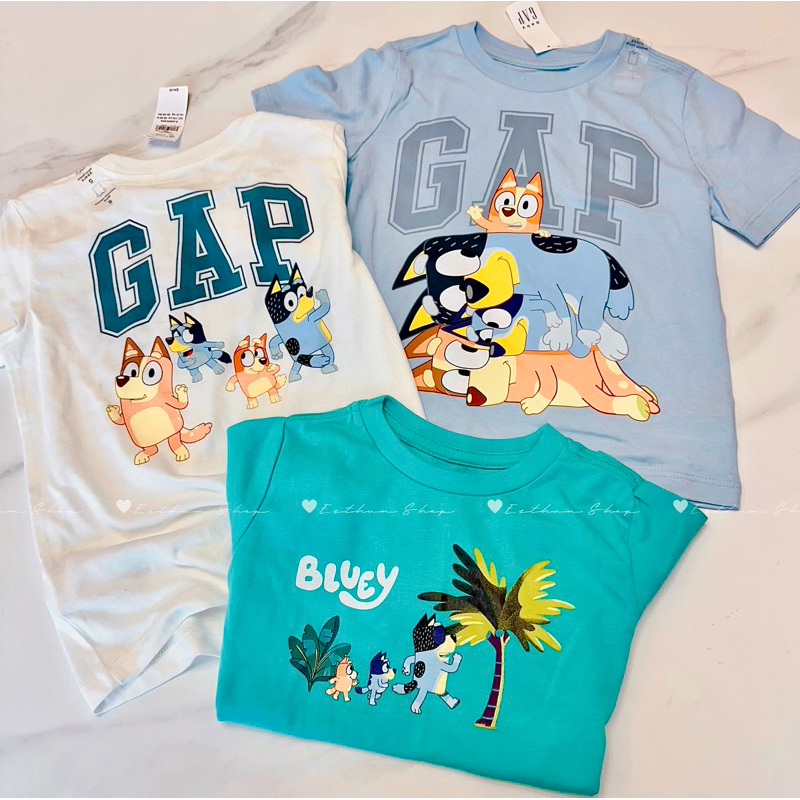 衣斯坦寶｜全新 加拿大 GAP 正版 Bluey 布麗 賓果 2-5y 短袖 T恤 夏季 薄款 上衣 | 蝦皮購物