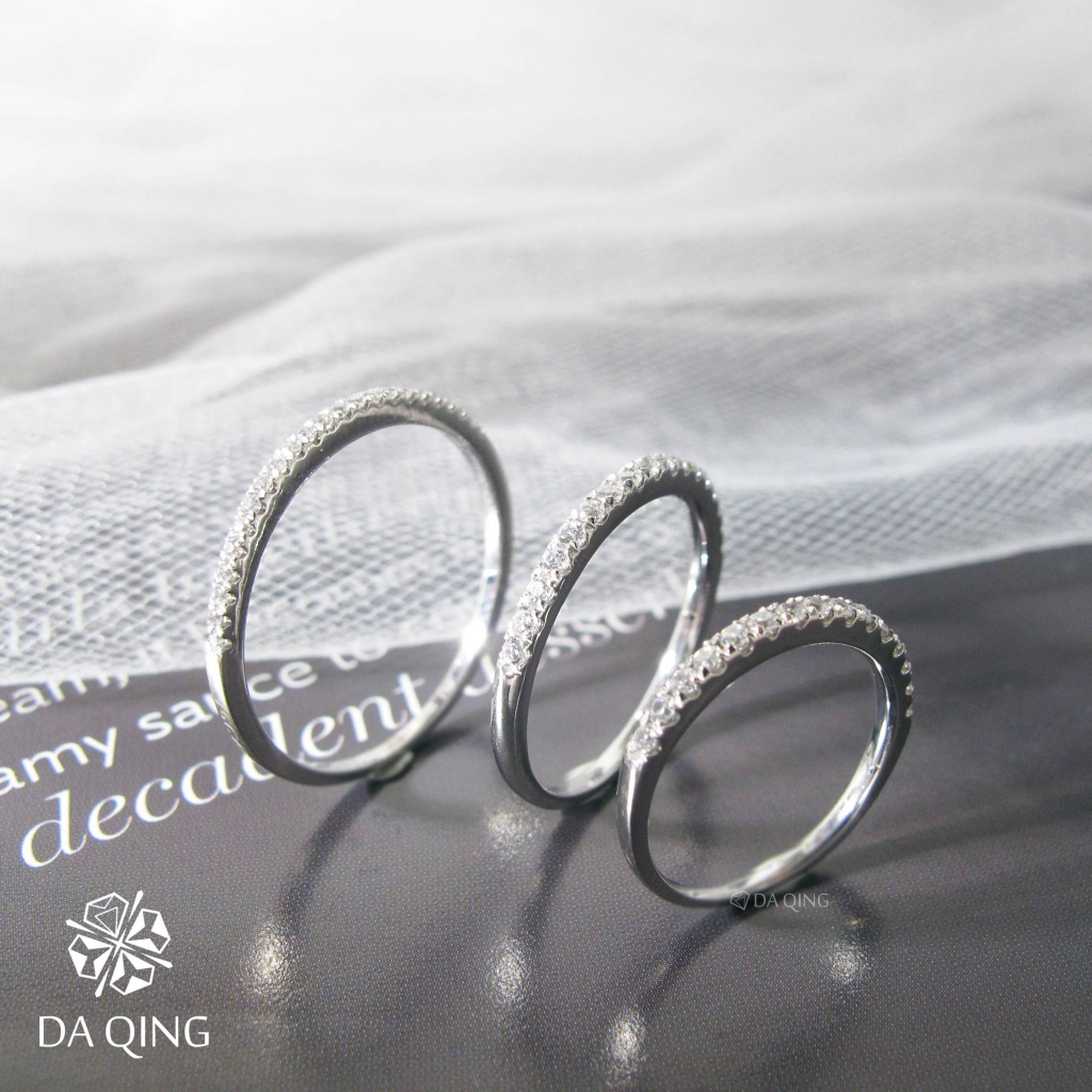 《純鉑金PT950》白金戒指 白金尾戒 鋯石戒指 固定圍 女戒 送禮 鉑金戒指 大慶珠寶銀樓 | 蝦皮購物