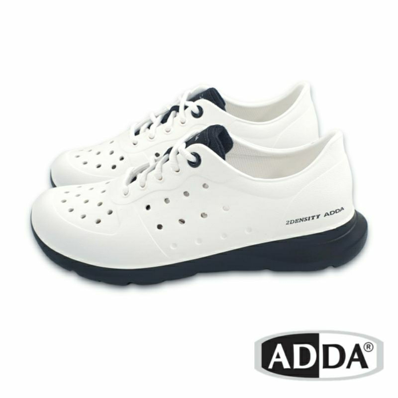 【MEI LAN】ADDA 泰國第一品牌 (男) 輕量 防水 休閒鞋 洞洞鞋 紓壓 透氣 22018 白 另有黑、灰色 | 蝦皮購物