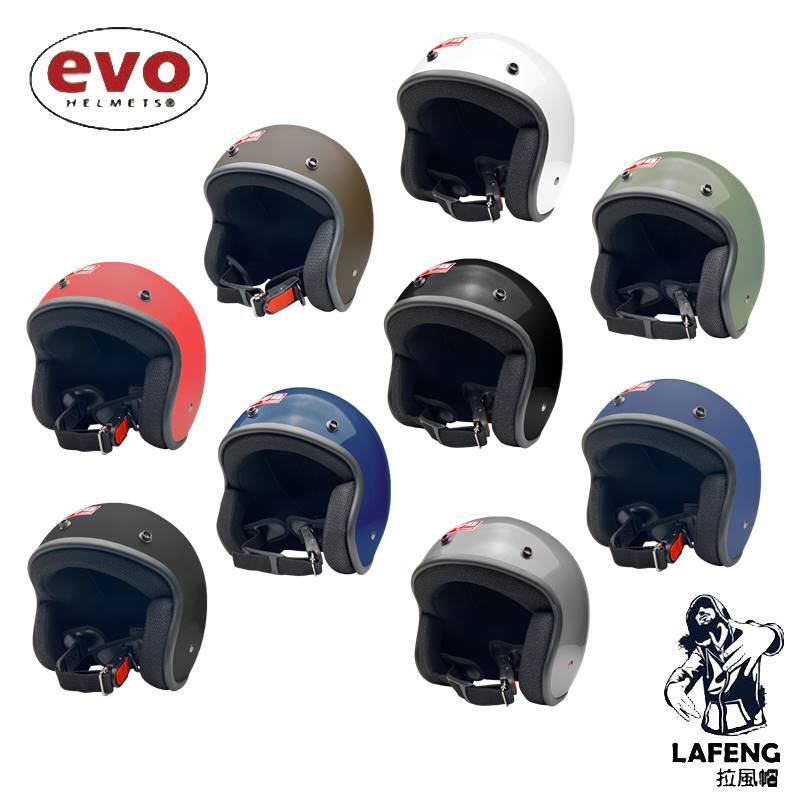 🔥拉風帽🔥EVO 安全帽 CA310 復古安全帽 半罩安全帽 機車安全帽 三扣環設計 CNS安全認證 贈鏡片 | 蝦皮購物