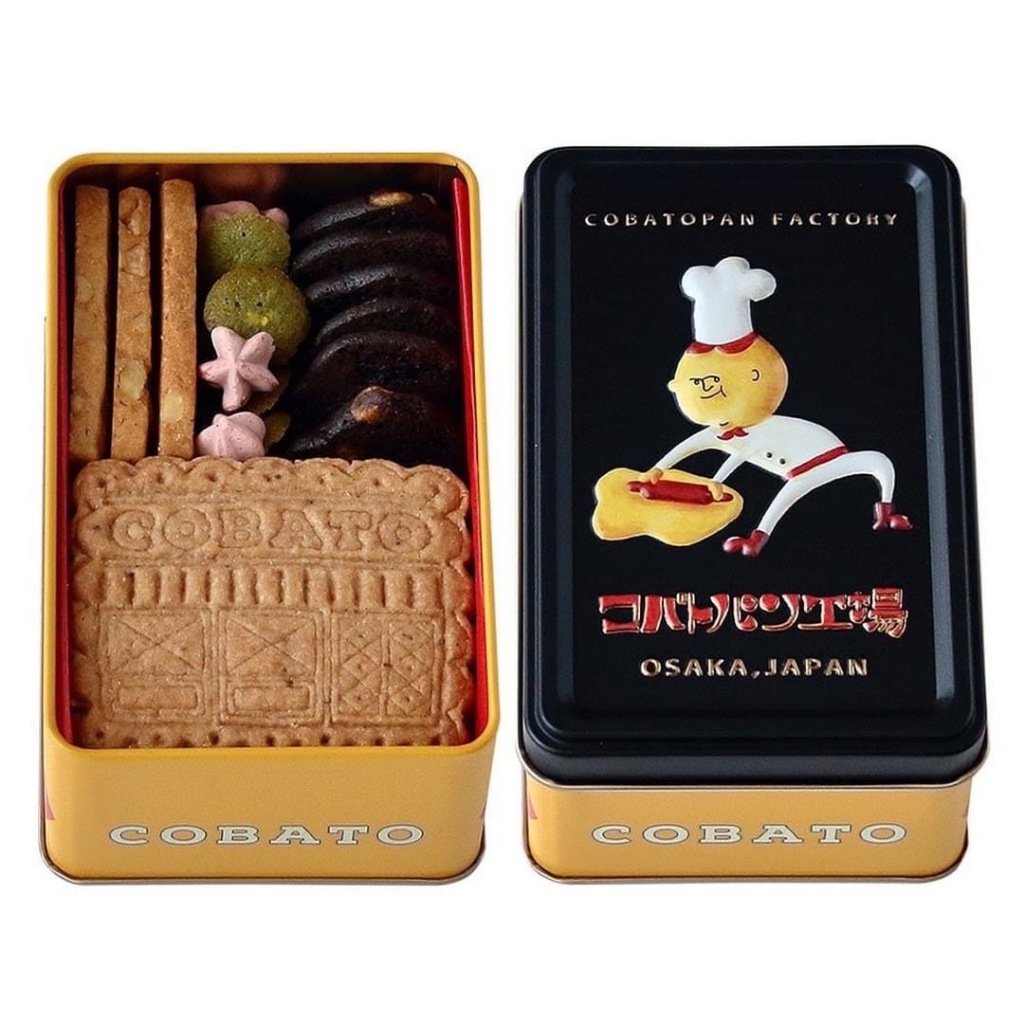 預購 日本大阪限定 COBATO 麵包工廠 麵包師傅餅乾鐵盒 大正浪漫罐 復古 情人節 中秋節 禮盒 | 蝦皮購物