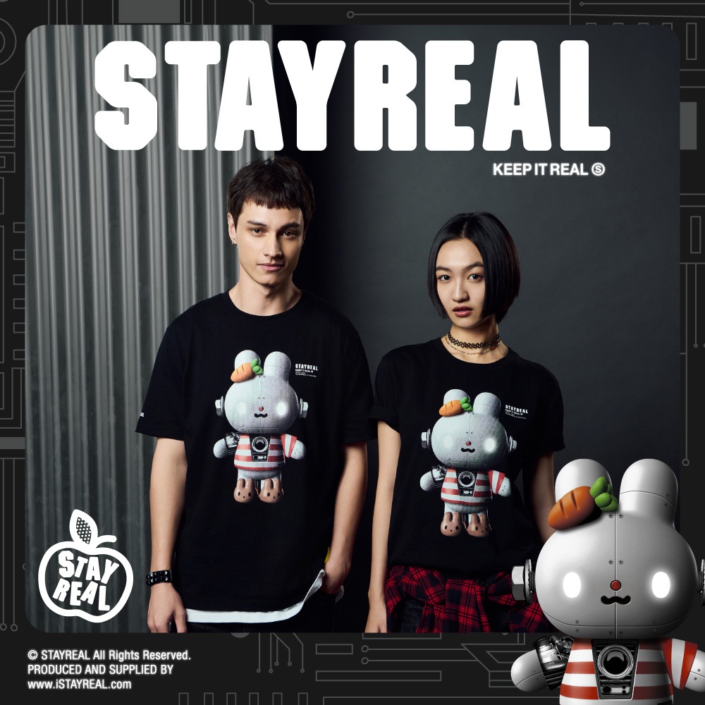 STAYREAL 機械純真兔兔T | 蝦皮購物
