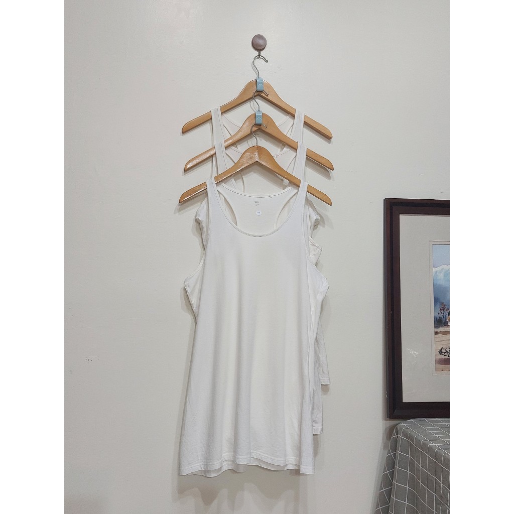 Lativ 2XL 純白 中長版 內搭 襯衣 睡衣 (下水無穿過) | 蝦皮購物