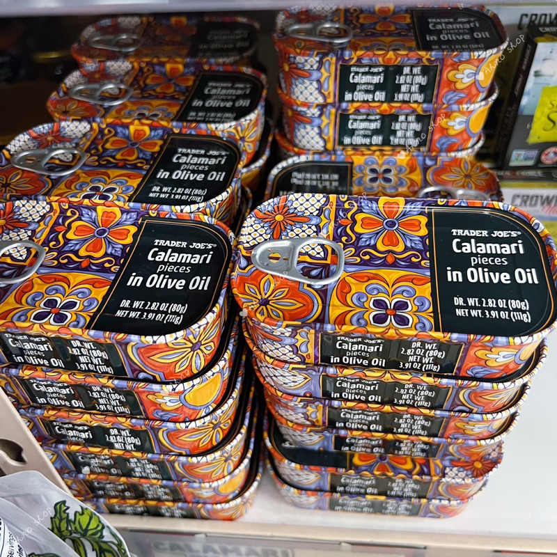 [Ahno 美國代購]Trader Joe’s 缺德舅｜🦑魷魚罐頭｜魷魚｜橄欖油｜罐頭｜拌飯｜海鮮 | 蝦皮購物