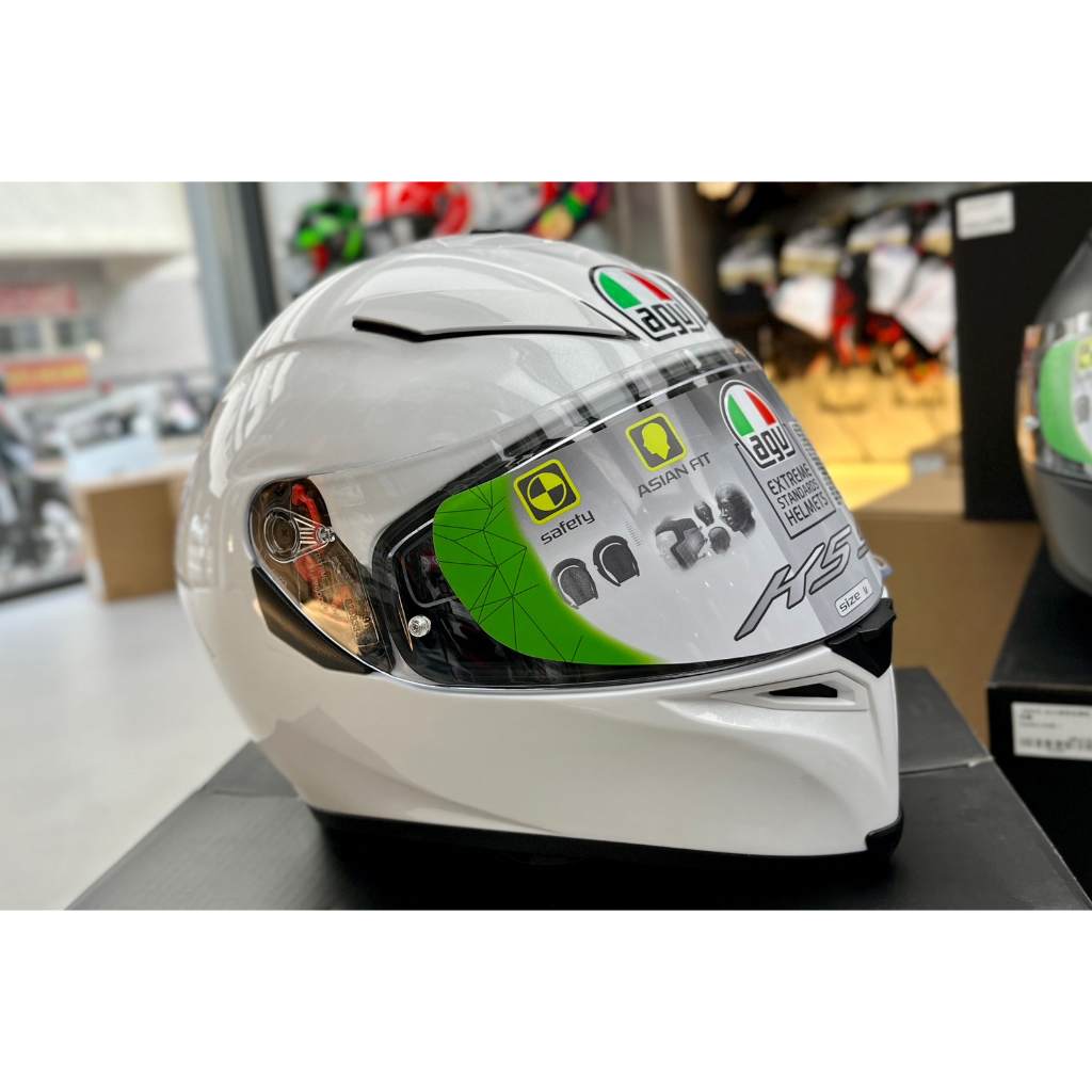 『Riderment』實體店面 現貨 AGV K5S White 亮白 全罩式安全帽AGV 亞洲版頭型 複合纖維 內墨鏡 | 蝦皮購物