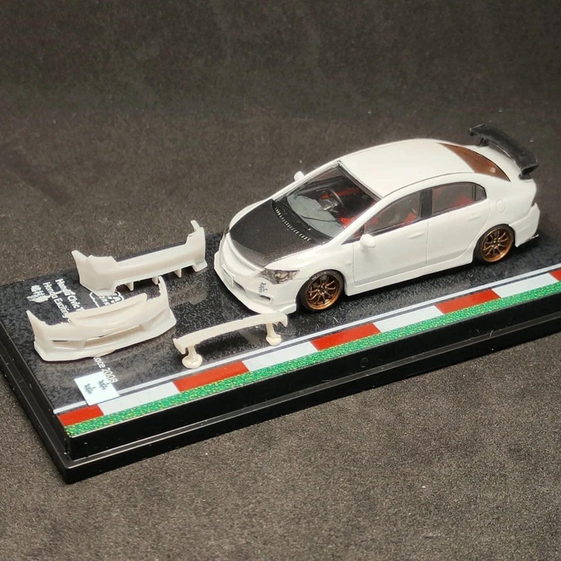 TC custom 1/64 二改 套件 Tarmac honda fd2 js racing包圍套件 | 蝦皮購物