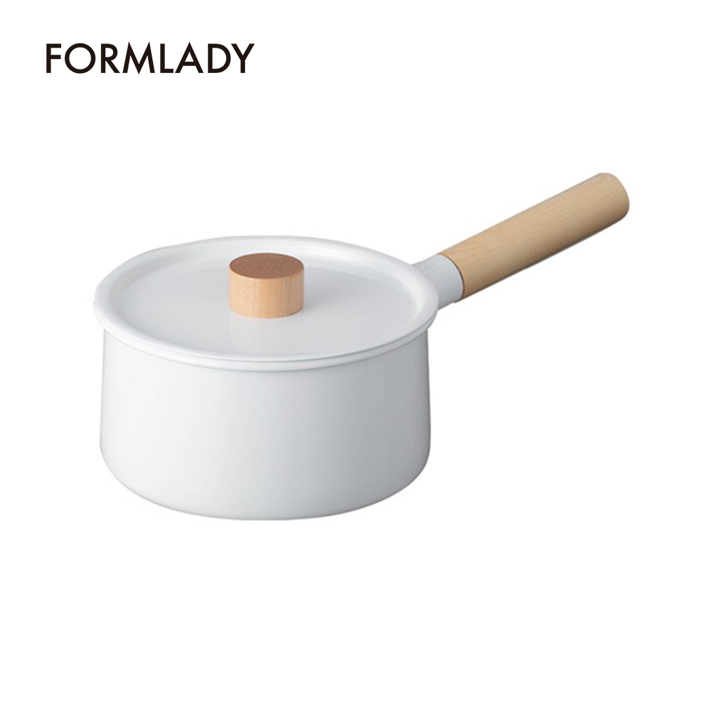 【日本FORMLADY】小泉誠 kaico日製原木單柄琺瑯牛奶鍋(附蓋)-2.2L | 蝦皮購物